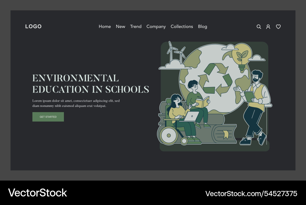 Ecosystem conservation flat Royalty Free Vector Image