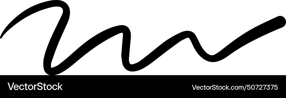 Hand drawn curly swish icon paint brush design Vector Image