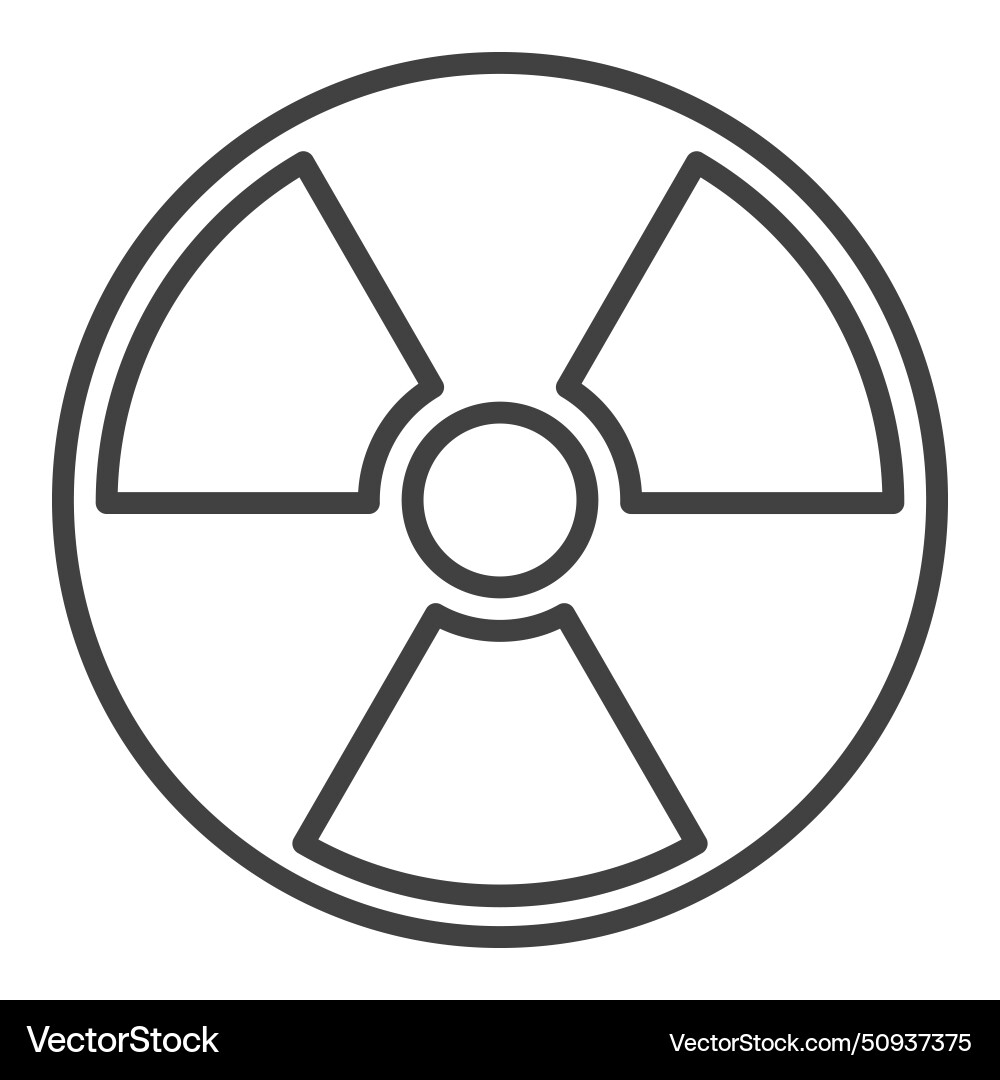 Radioactive hazard warning simple icon or sign Vector Image