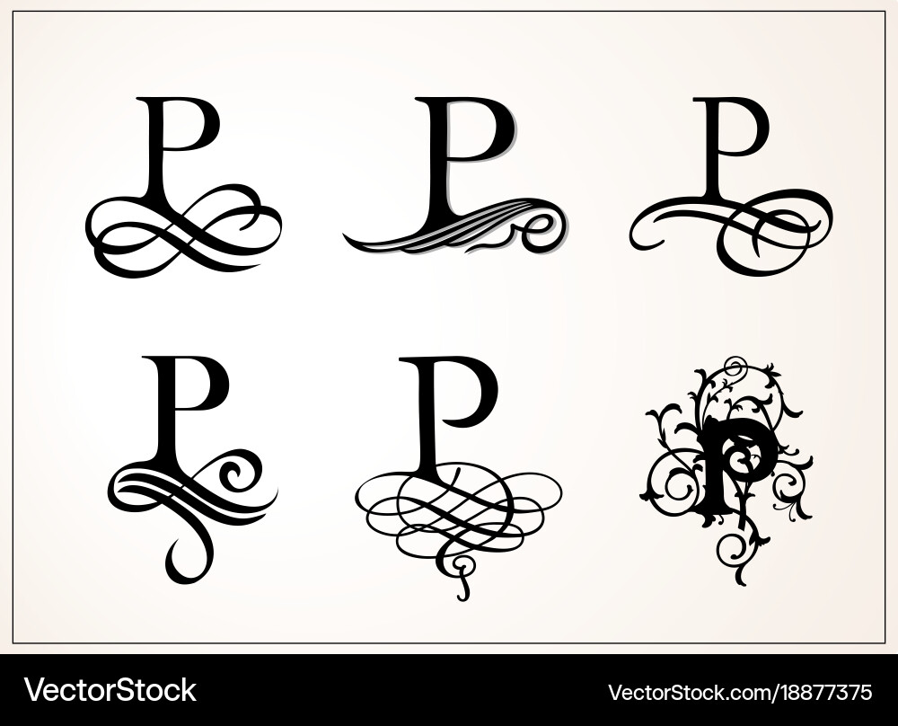 Calligraphy Letter P Vector Images (over 10,000)