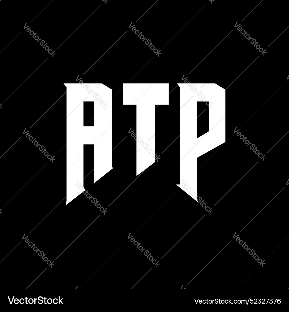 Atp letter logo design for technology company Vector Image