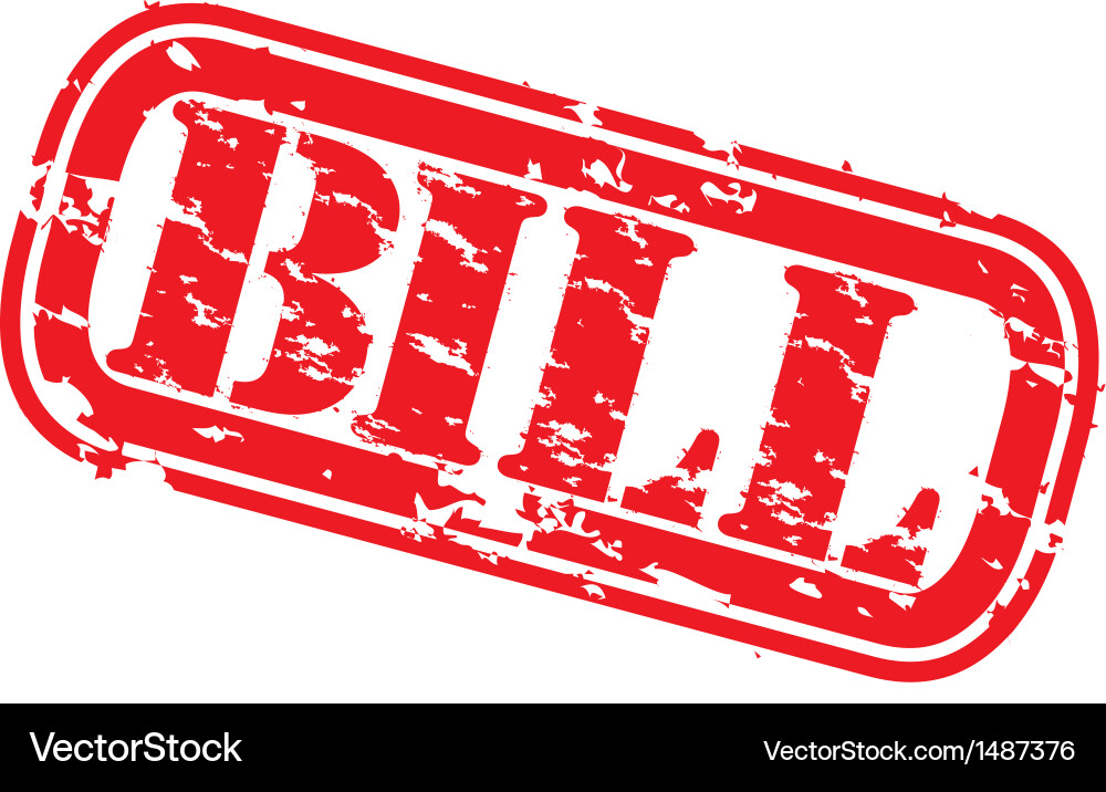 Bill stamp Royalty Free Vector Image - VectorStock