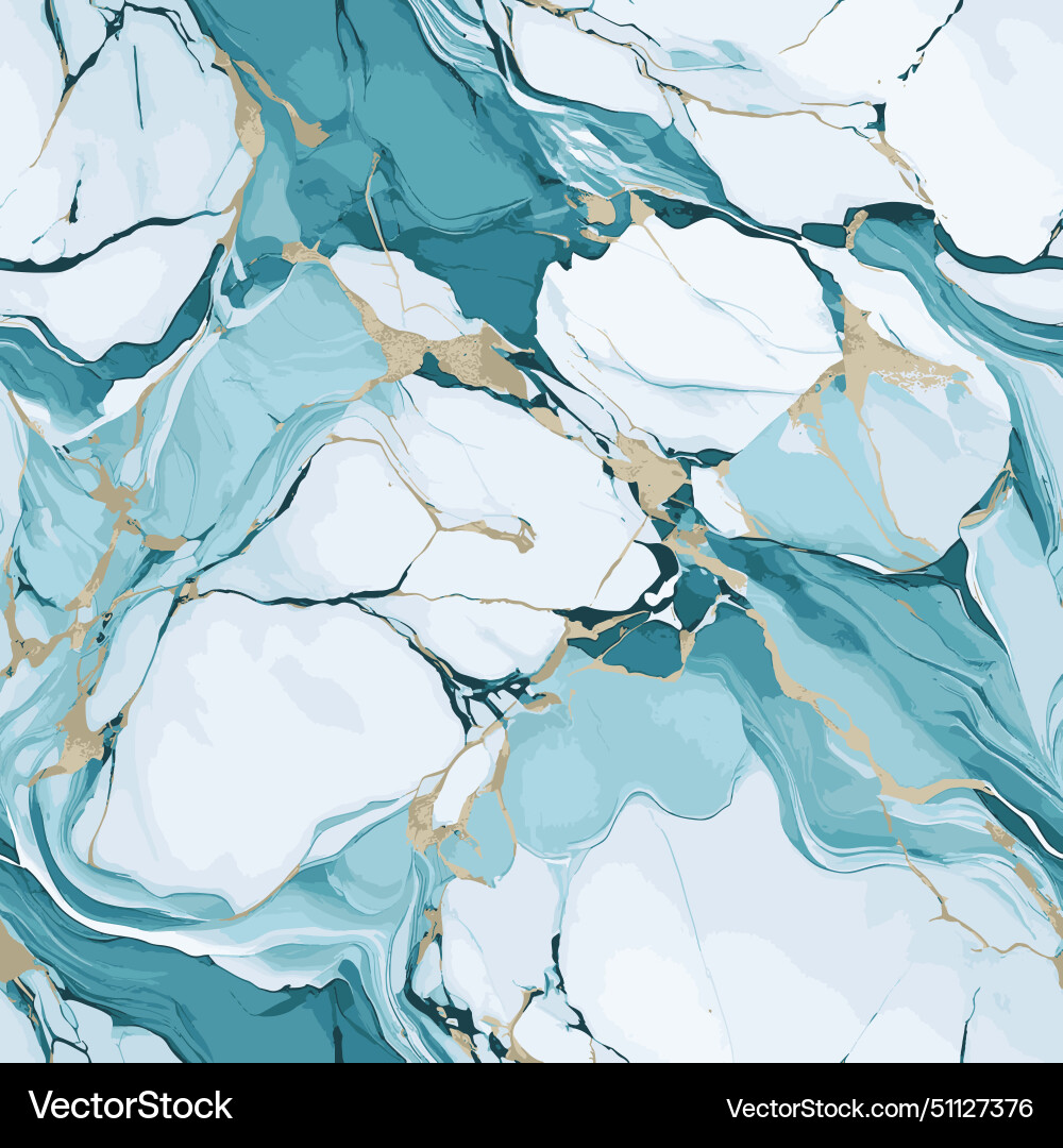 Blue marble texture seamless pattern Royalty Free Vector