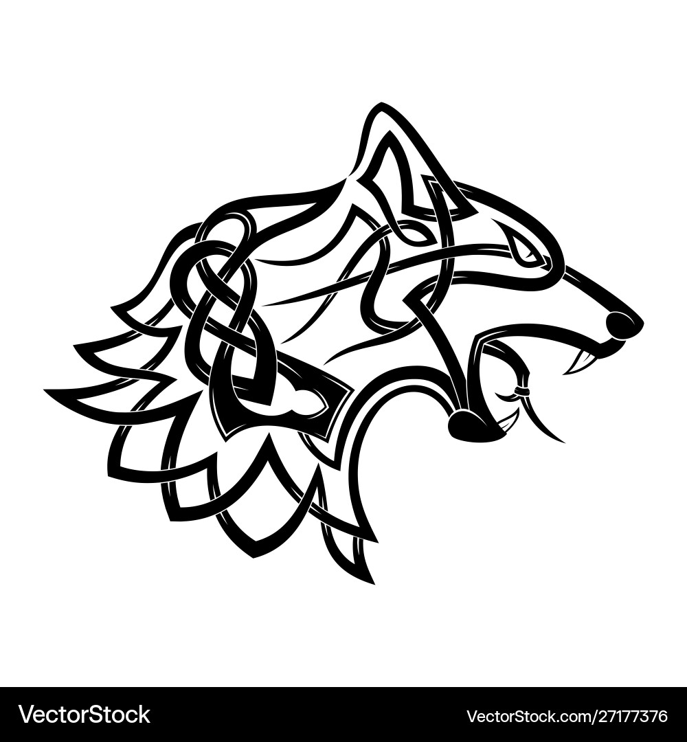 Celtic Wolf Rune Royalty Free Vector Image - VectorStock