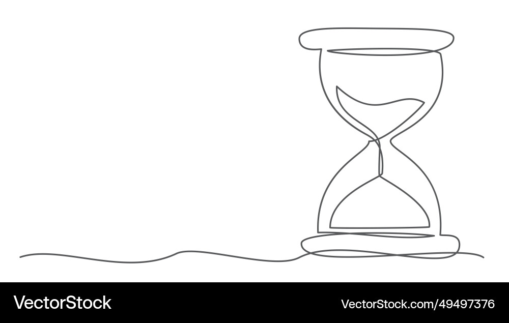 Elegant Hourglass Line Art Royalty Free Vector Image