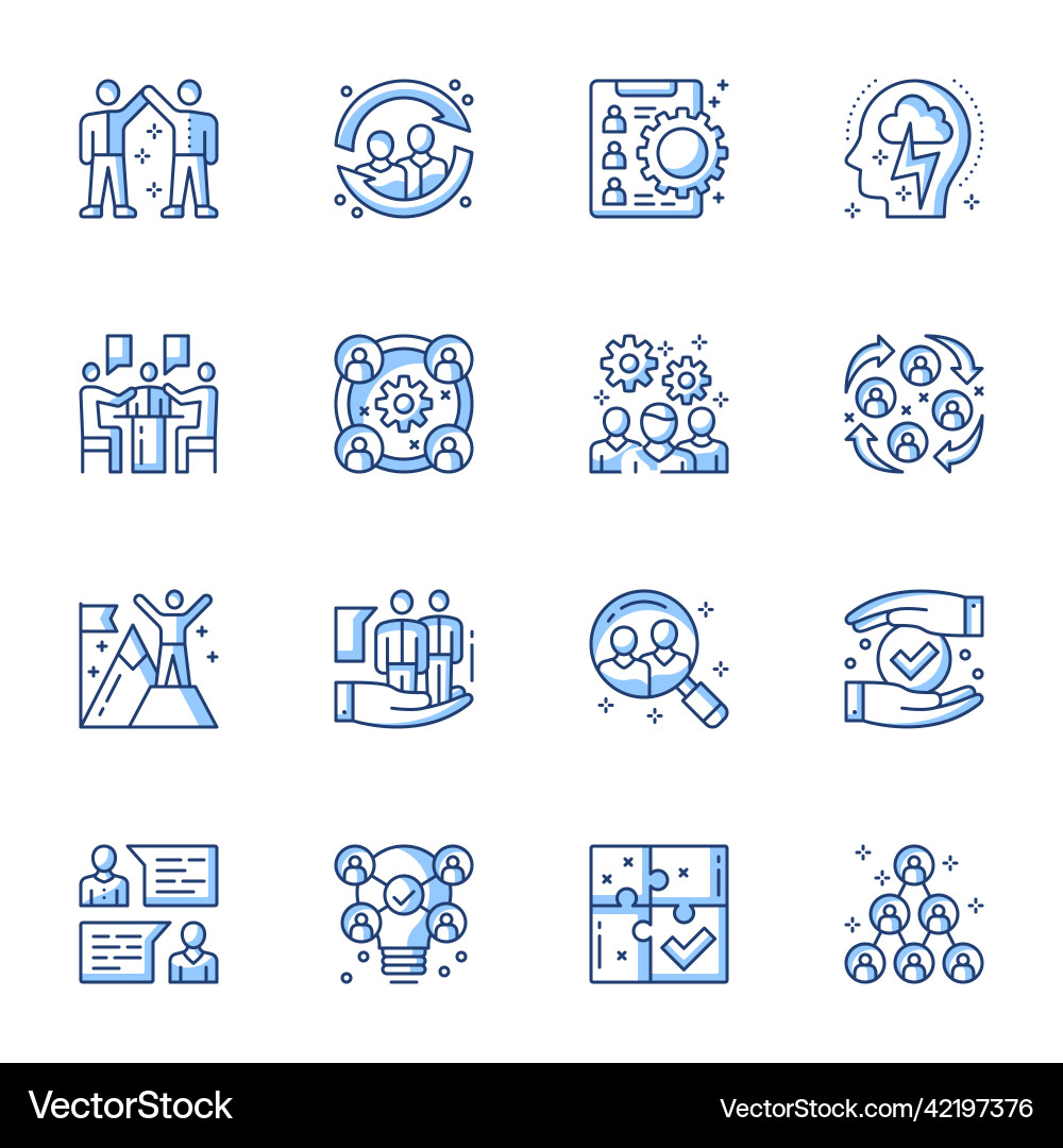 Employment & Recruitment Icons Royalty Free Vector Image