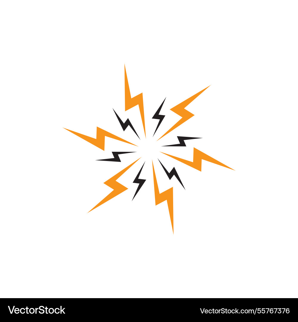 Lightning design element logo electric power Vector Image