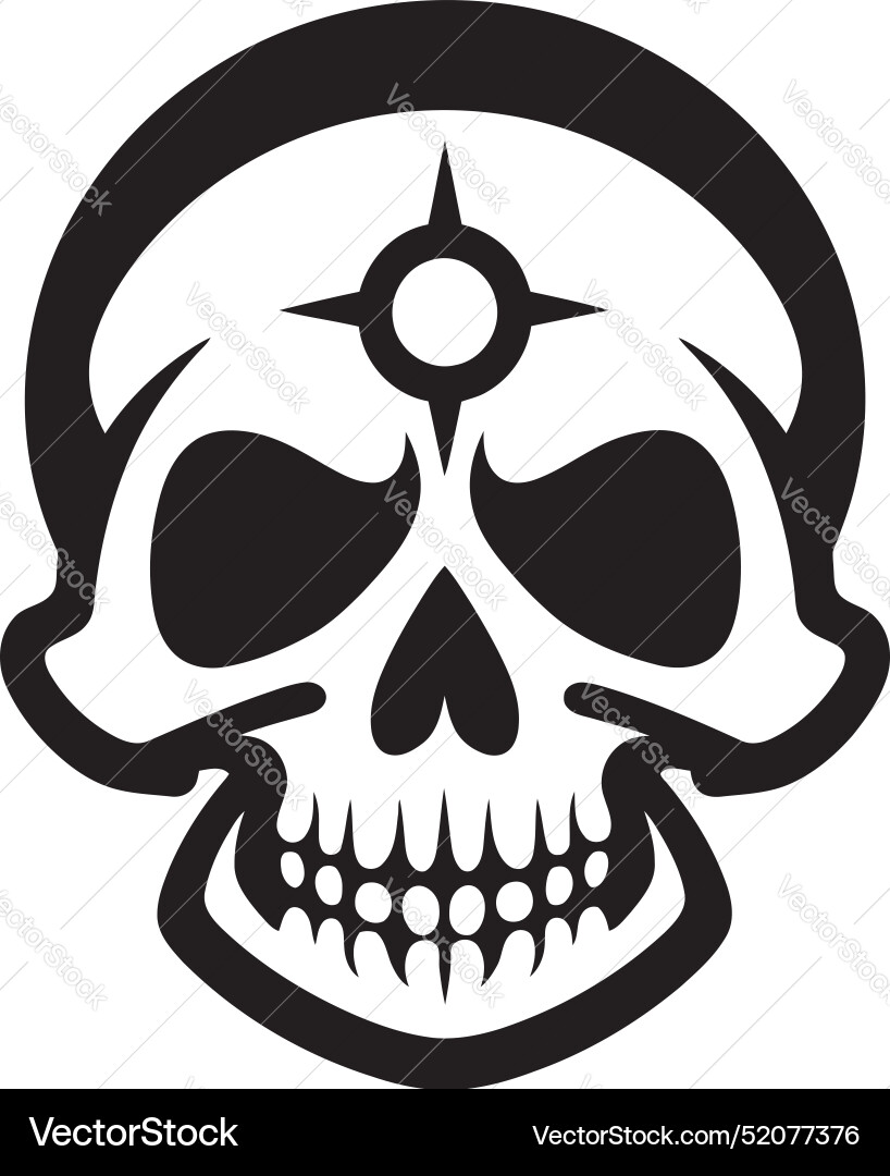 Poisonous portrait toxic skull logo design Vector Image