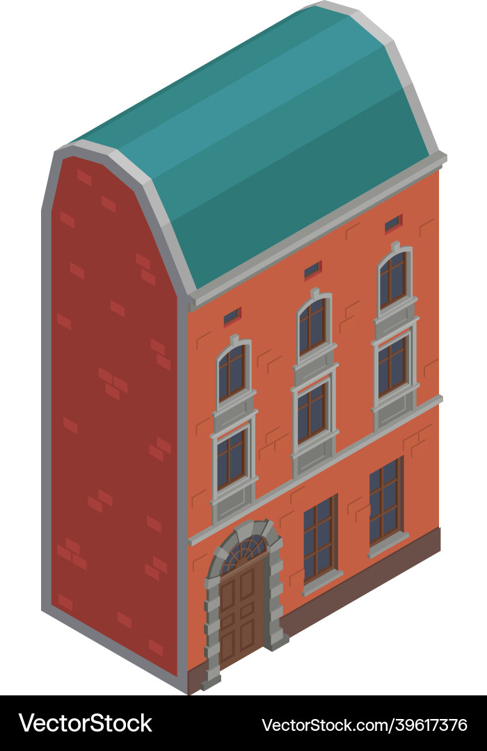 Suburban building Royalty Free Vector Image - VectorStock