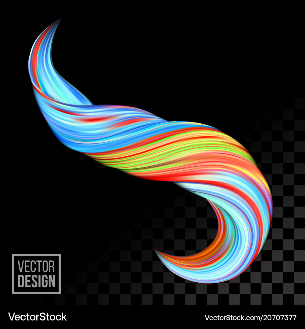 Color paint 3d wave twist blue background Vector Image