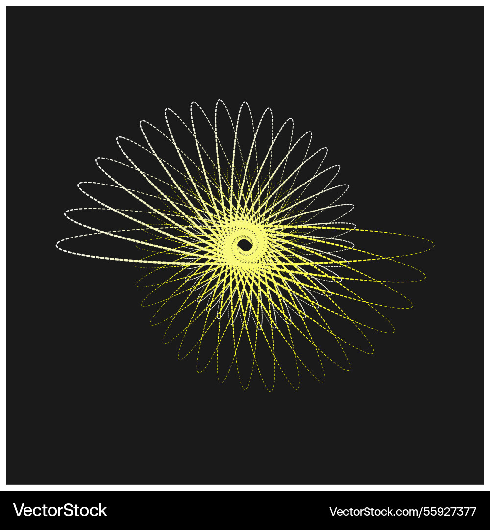 Dotted spiral vortex effect Royalty Free Vector Image