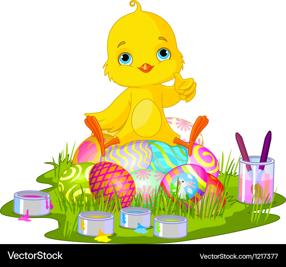 Easter chick Royalty Free Vector Image - VectorStock