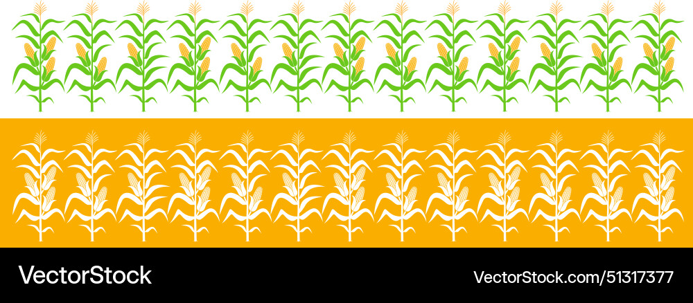 Field with corn Royalty Free Vector Image - VectorStock