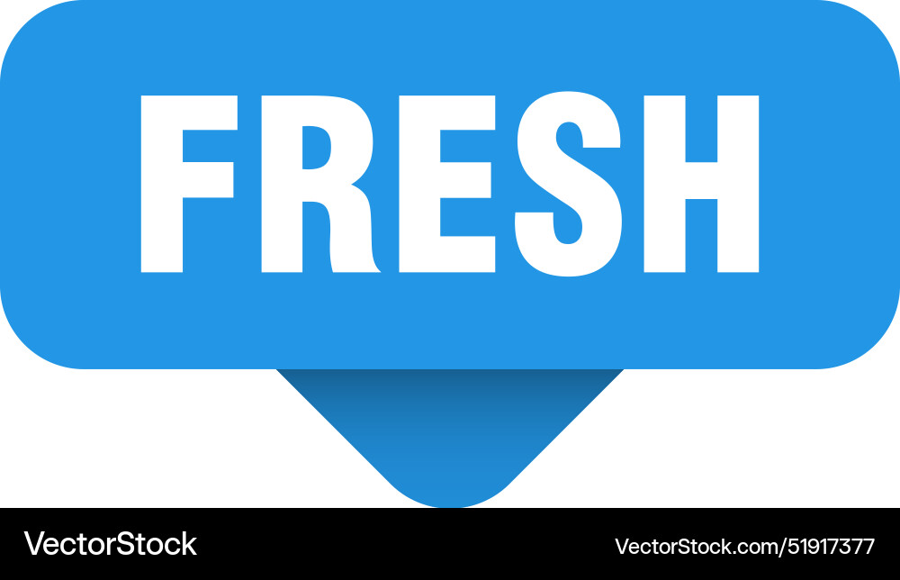 Fresh sticker sign on transparent background Vector Image
