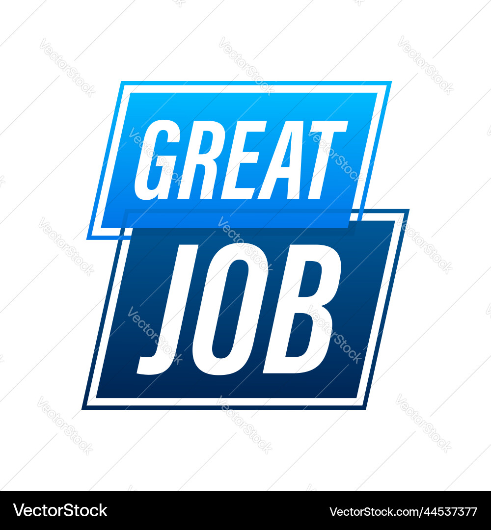 Great job icon emblem label Royalty Free Vector Image