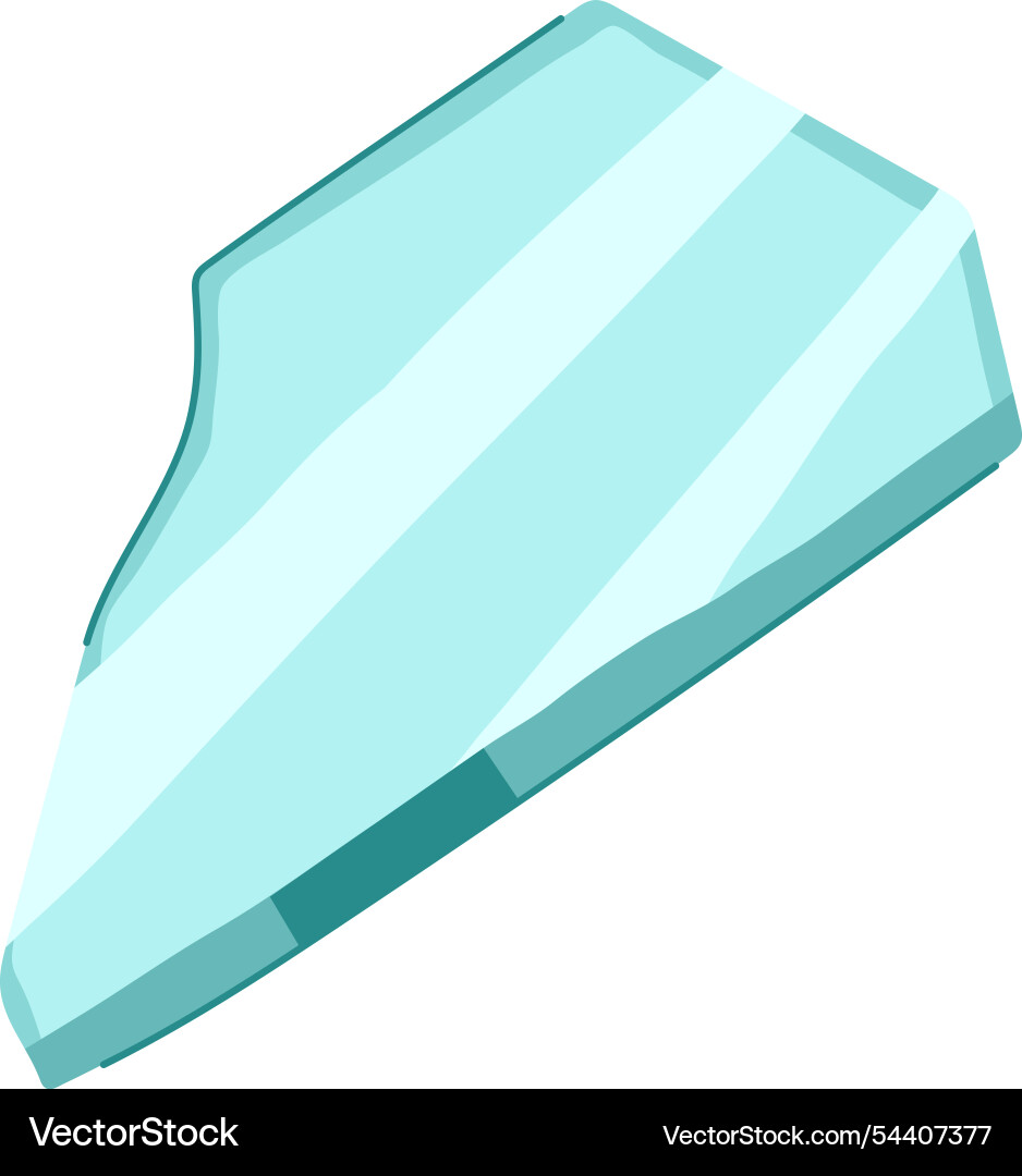 Hazard glass broken shard cartoon Royalty Free Vector Image