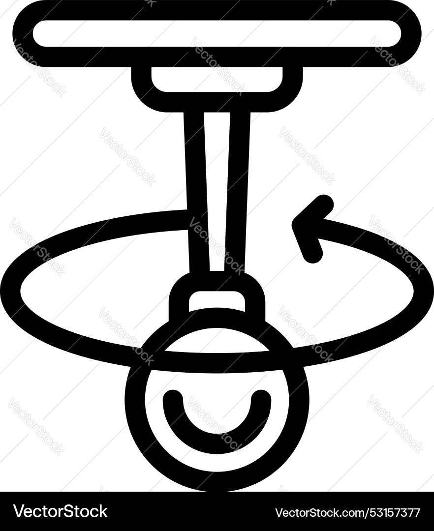 Surveillance camera rotating and recording icon Vector Image