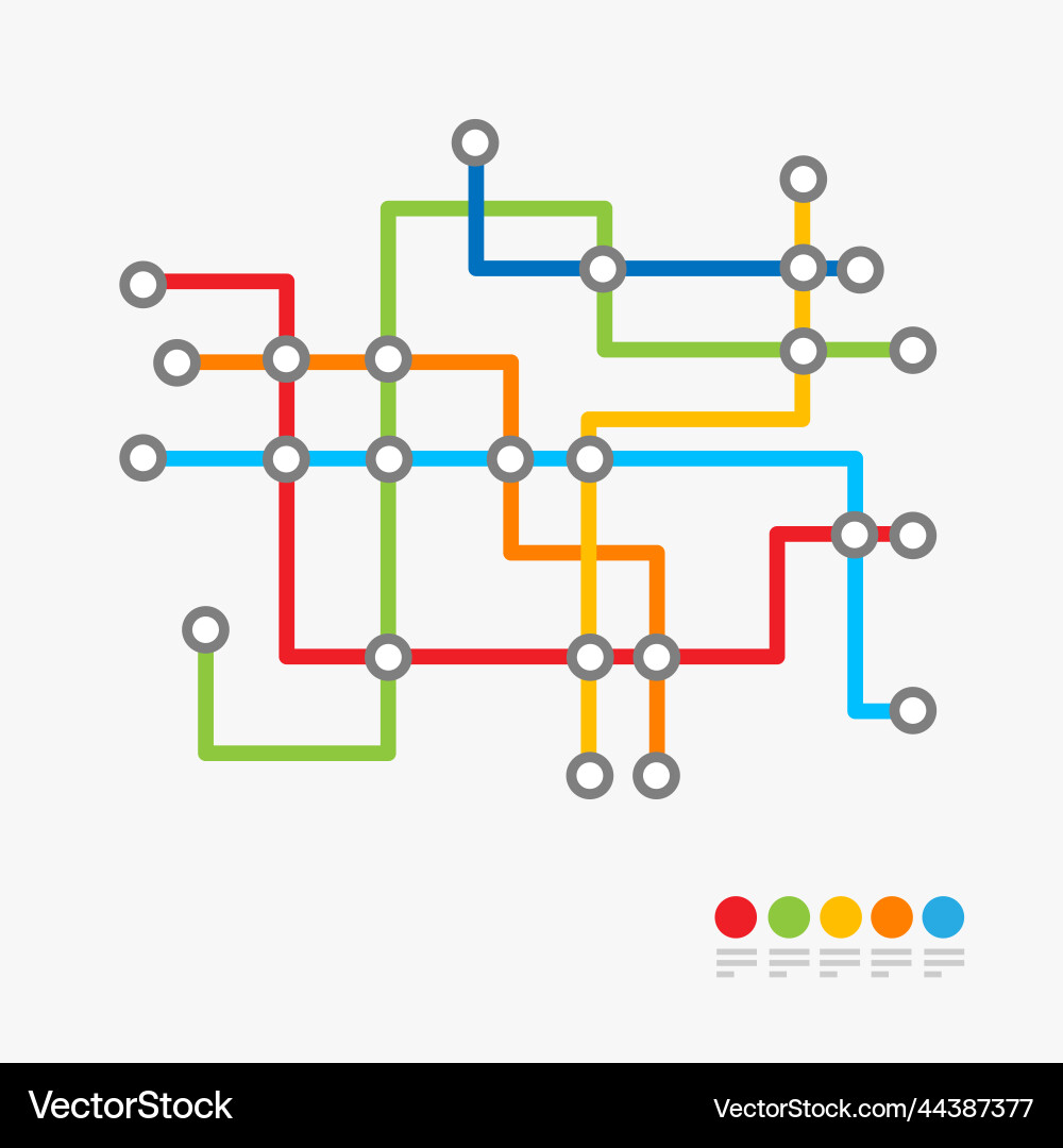 Underground metro map or subway transportation Vector Image