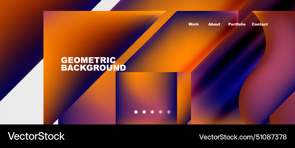 A purple and orange gradient geometric background Vector Image