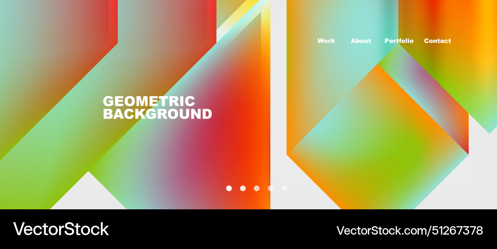 Colorful gradients with abstract geometric shapes Vector Image