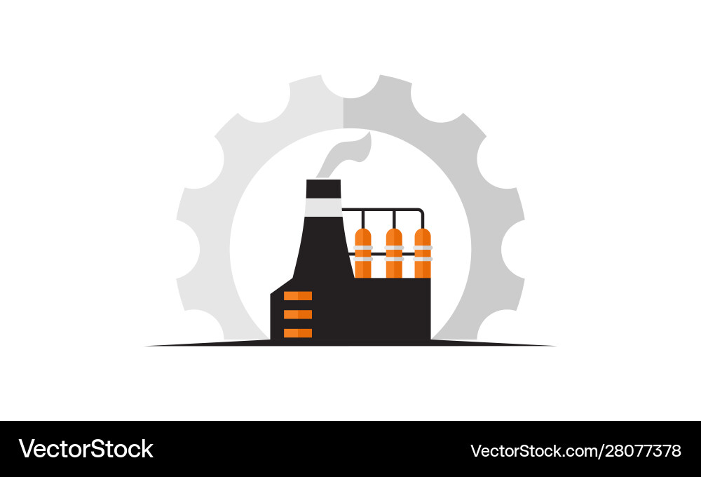 Factory logo design template manufactory Vector Image