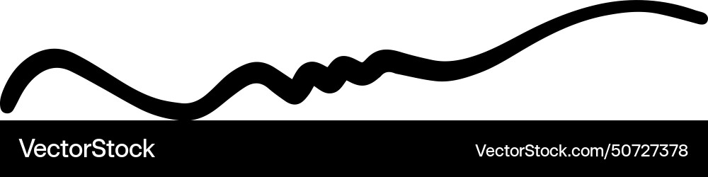 Hand drawn curly swish icon paint brush design Vector Image