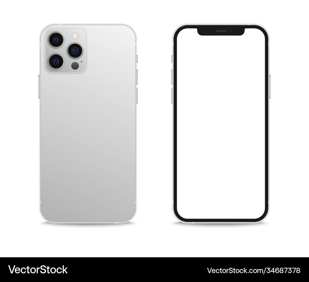 IPhone 12 Pro Mockup - Grey Royalty Free Vector Image
