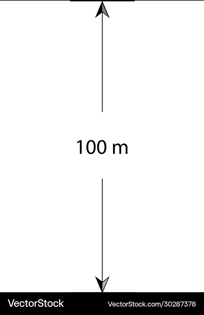 Measurement distance arrows for drawings Vector Image