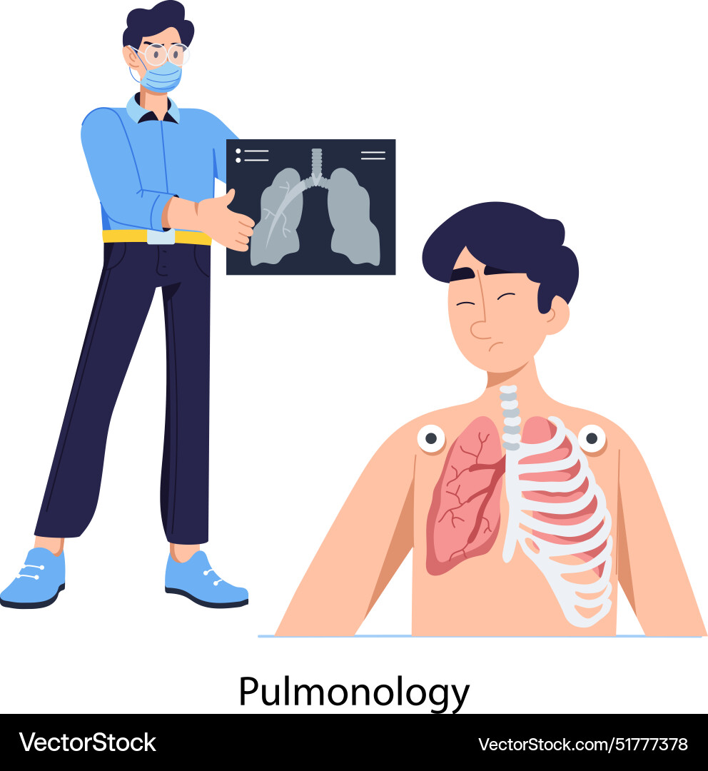 Pulmonology Royalty Free Vector Image - VectorStock
