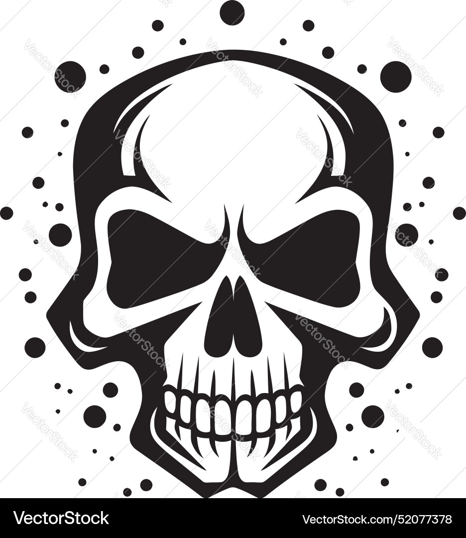Venomous visage logo featuring toxic skull Vector Image