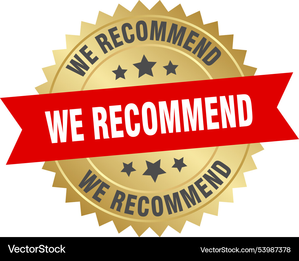 We recommend round red and gold Royalty Free Vector Image