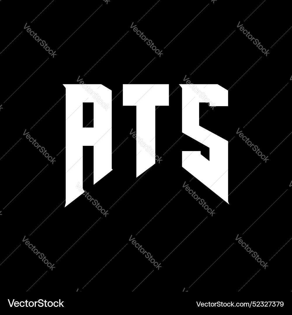 Ats letter logo design for technology company Vector Image