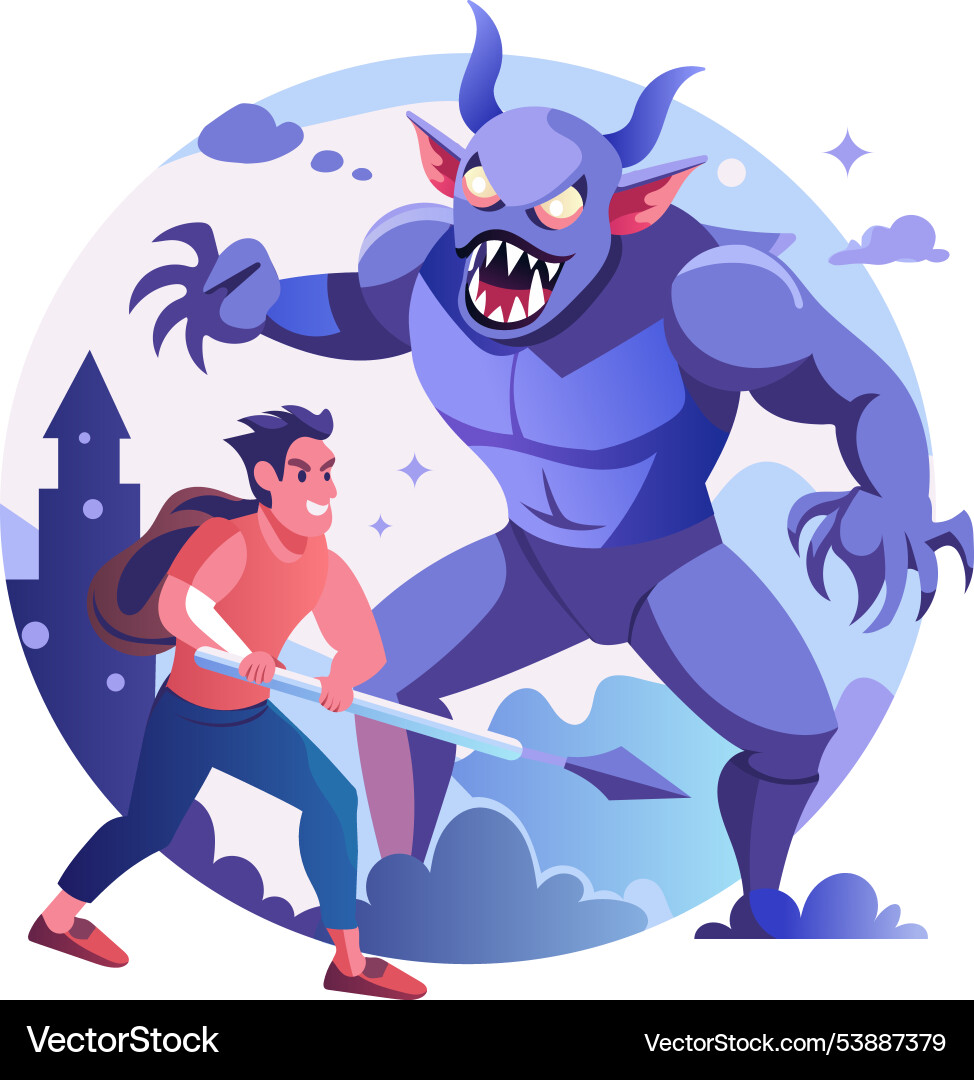 Crespy Monster Lizenzfreies Vektorbild - VectorStock