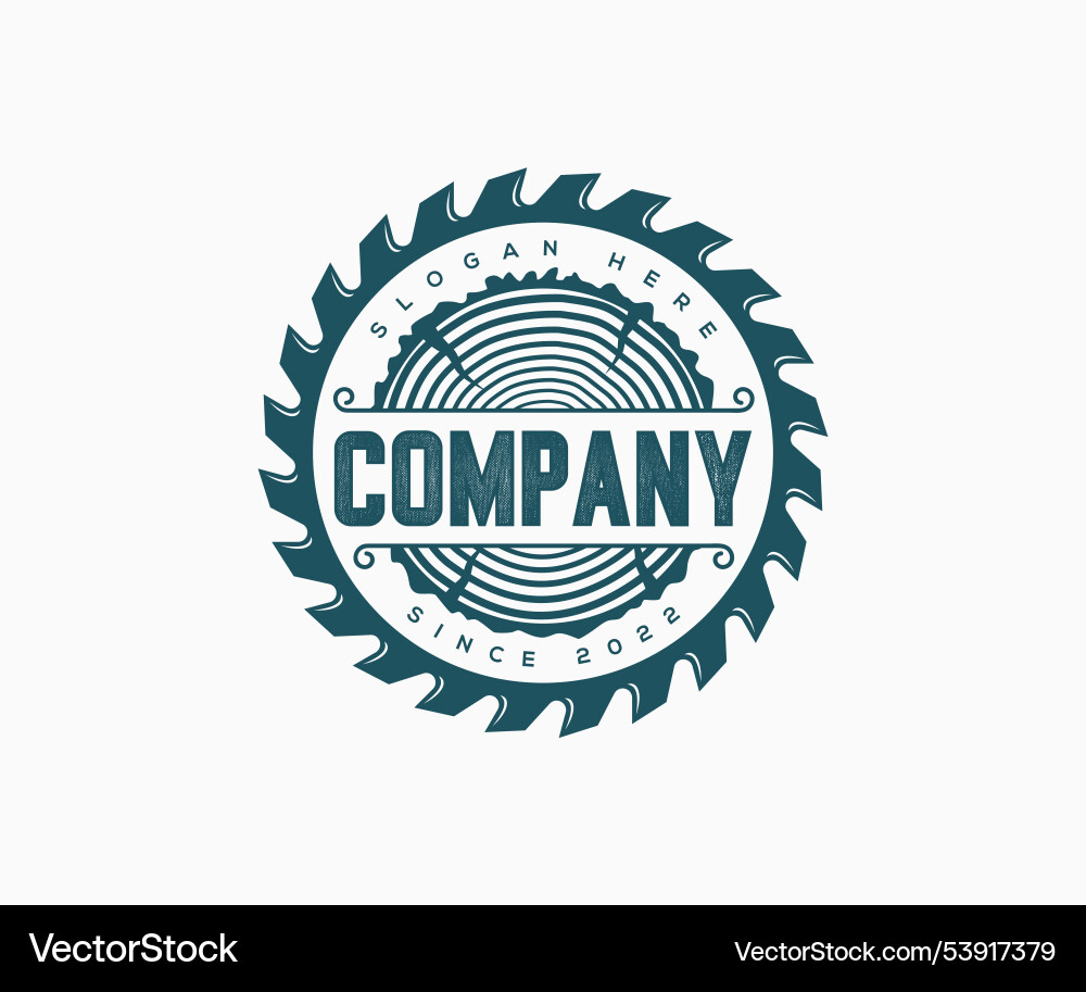 Modern timber logo and carpentry template Vector Image