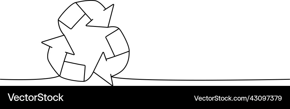 Recycling Line Art Royalty Free Vector Image - VectorStock