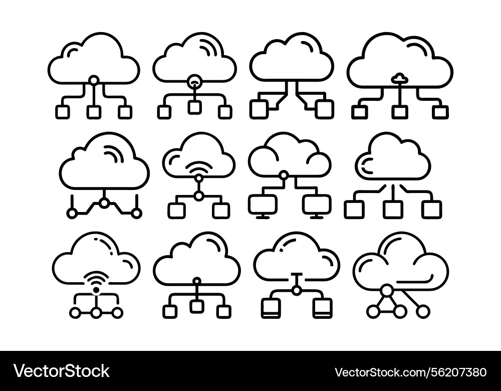 Cloud connection icon Royalty Free Vector Image