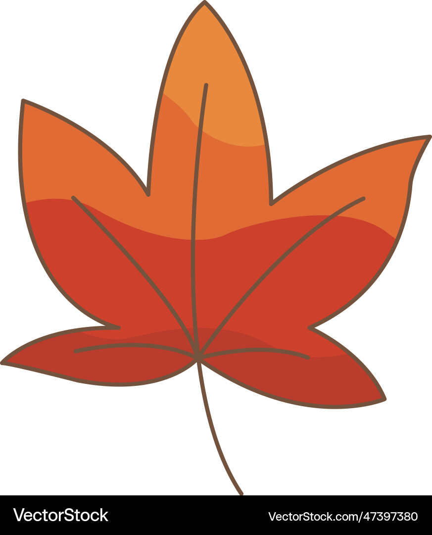 Colorful maple leaf Royalty Free Vector Image - VectorStock