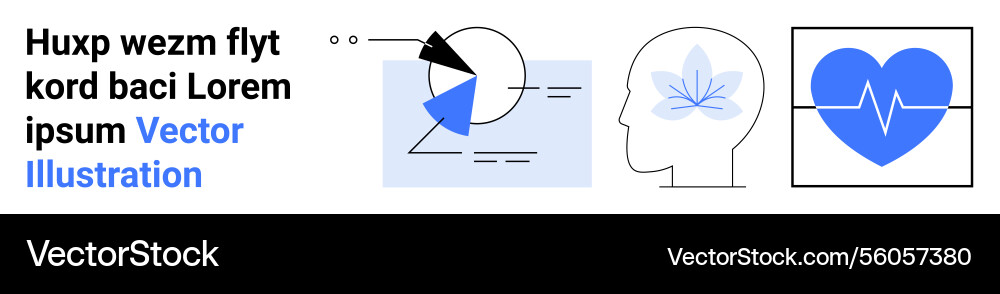 Data visualization mental health and cardiology Vector Image