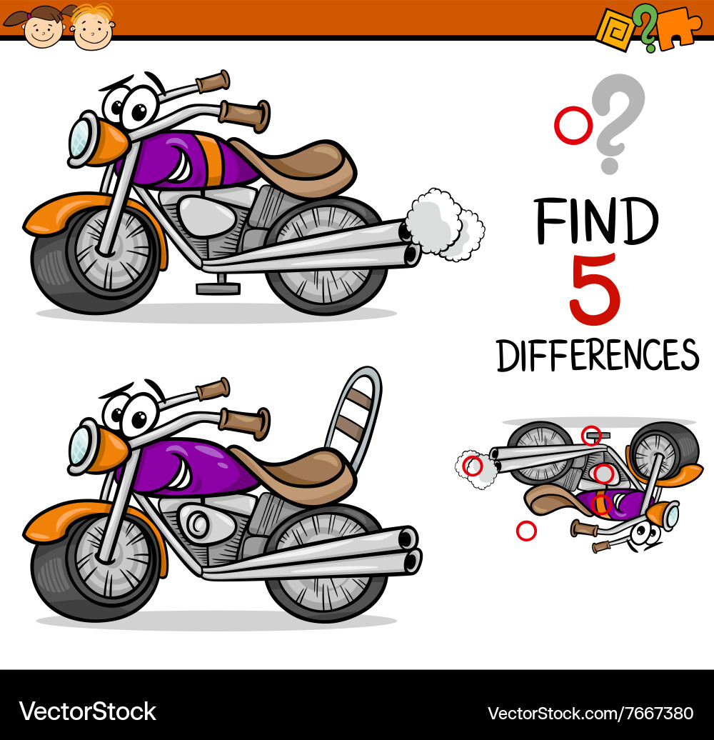 Find the differences game Royalty Free Vector Image