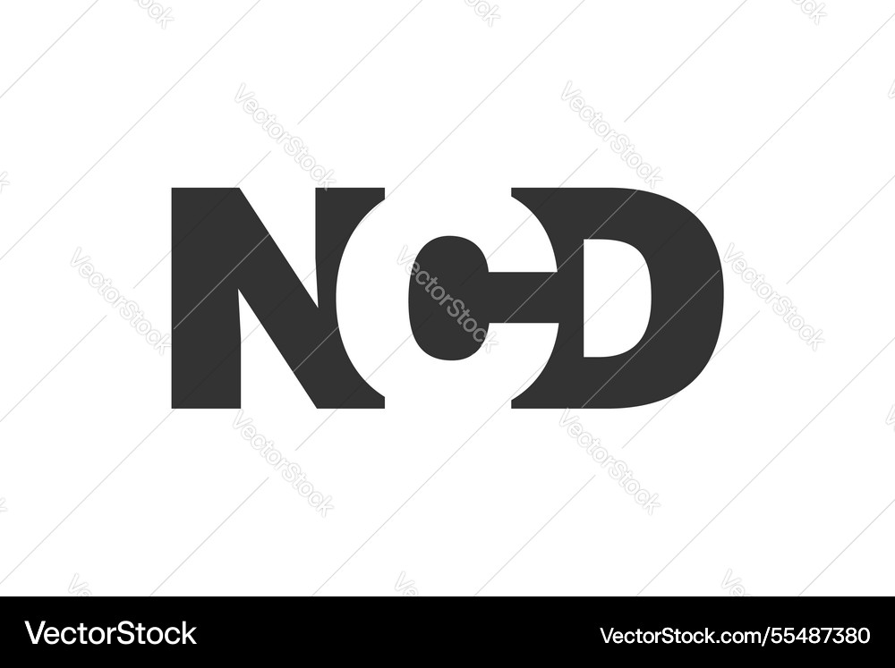 Ncd logo design initial letter n c d kühn schriftart