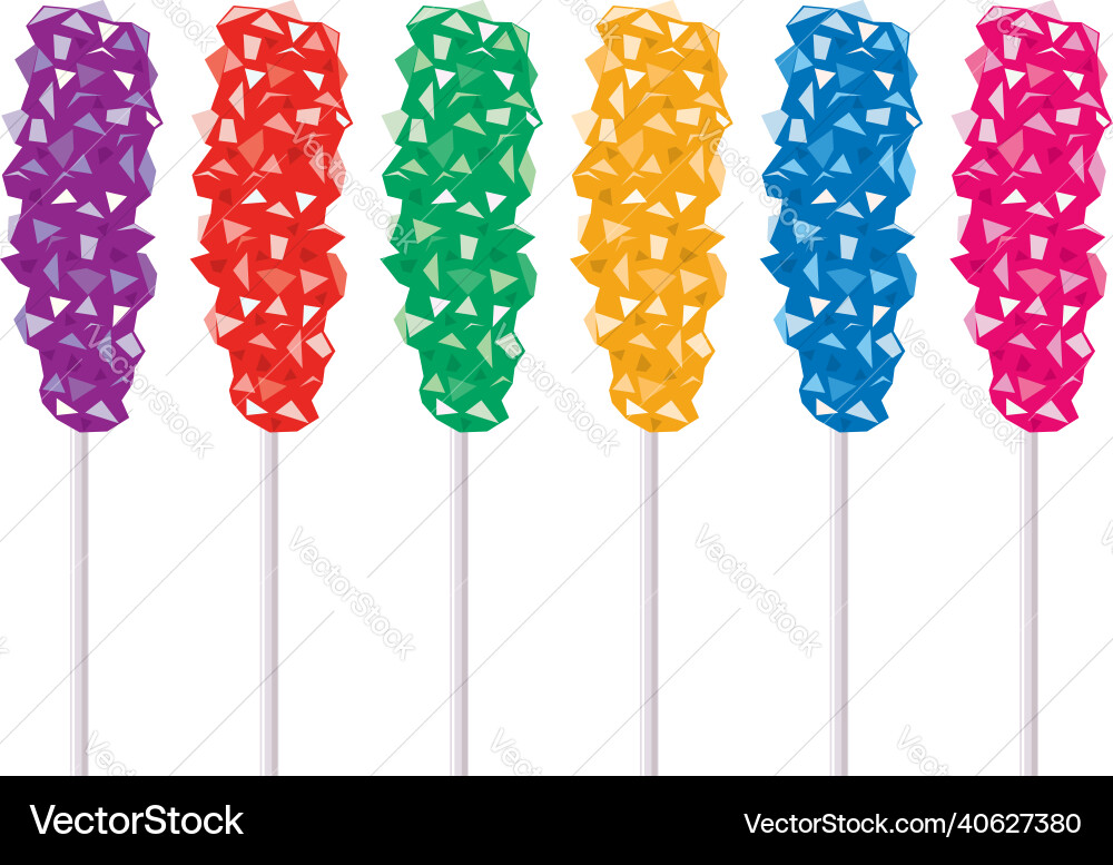 Rock candy set Royalty Free Vector Image - VectorStock