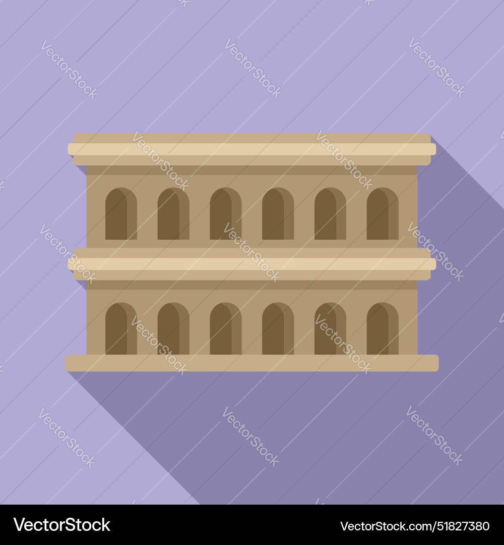 Roman coliseum building representing italian Vector Image