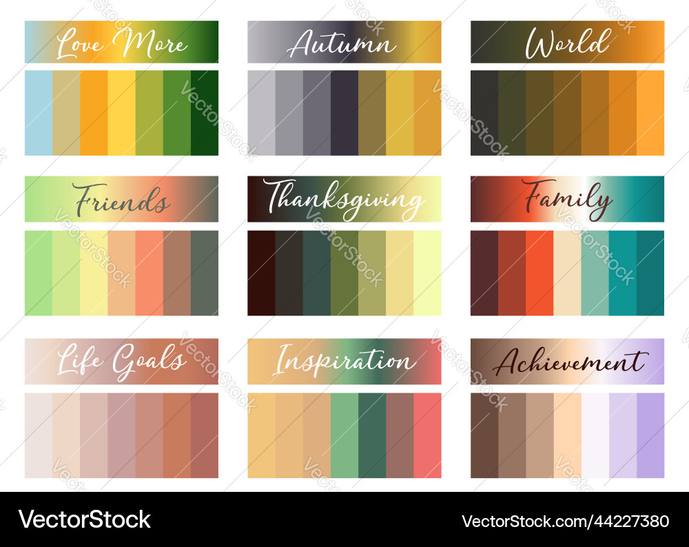 Trendy color palette - fall for app page Vector Image