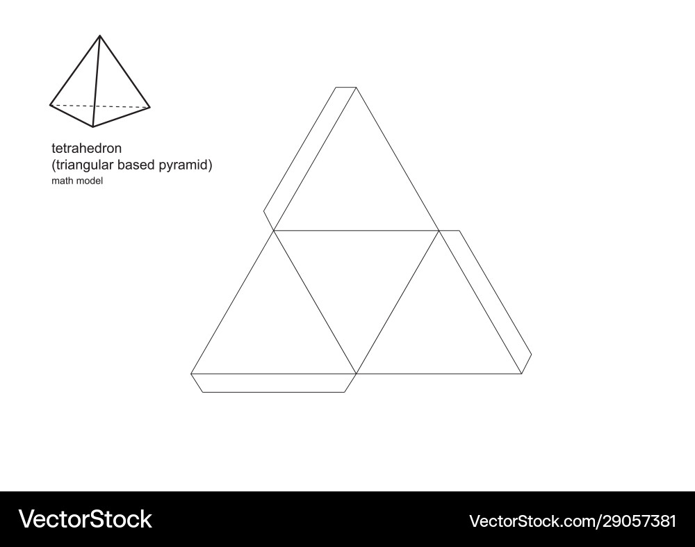 3d Modell Mathe Formen Muster perfekt drucken Vektorbild