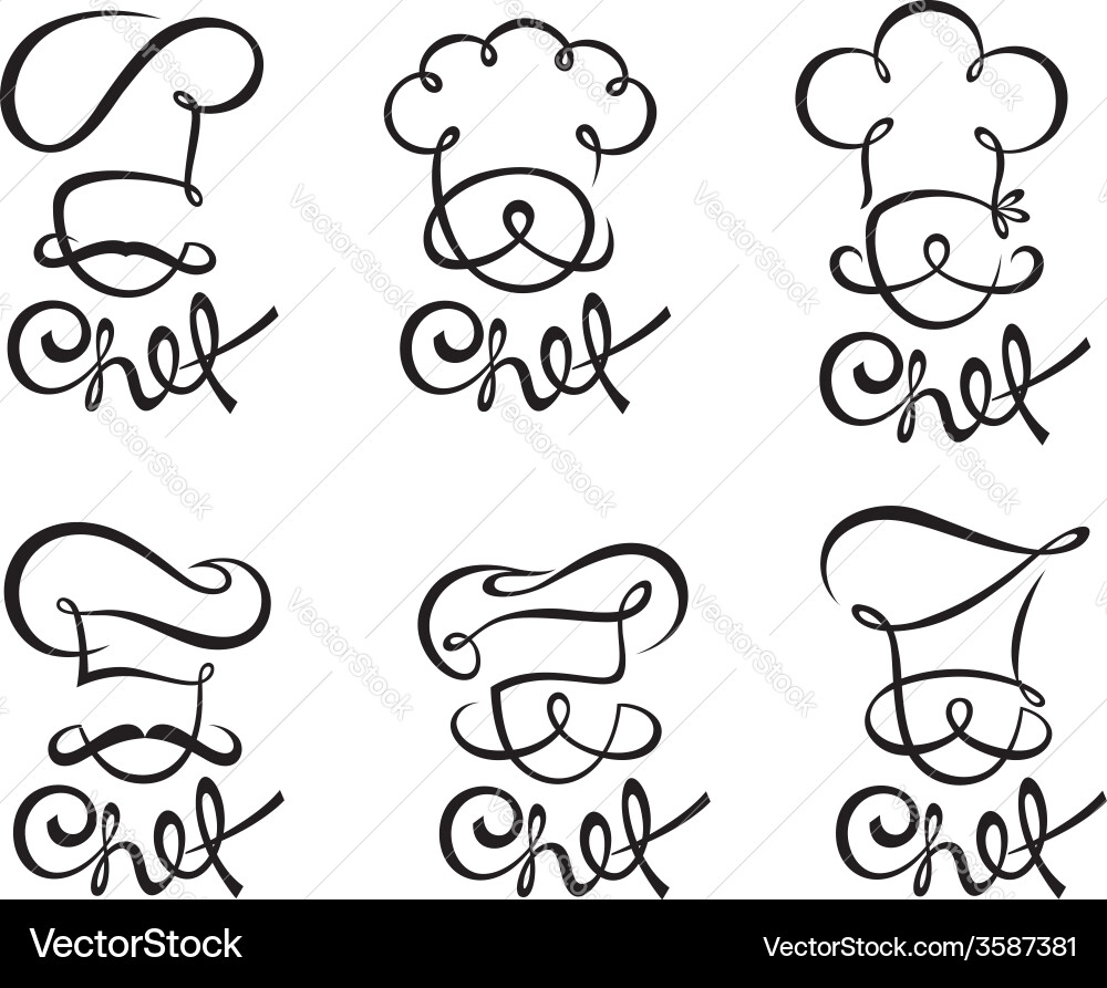 Chef set Royalty Free Vector Image - VectorStock