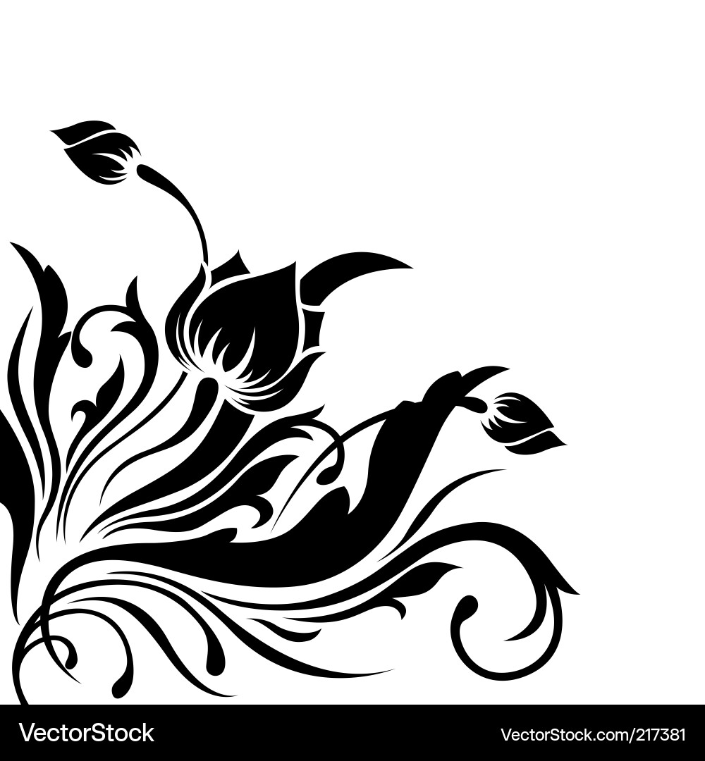 Corner Floral Pattern Vector 11,182 Floral Corner Border High Res