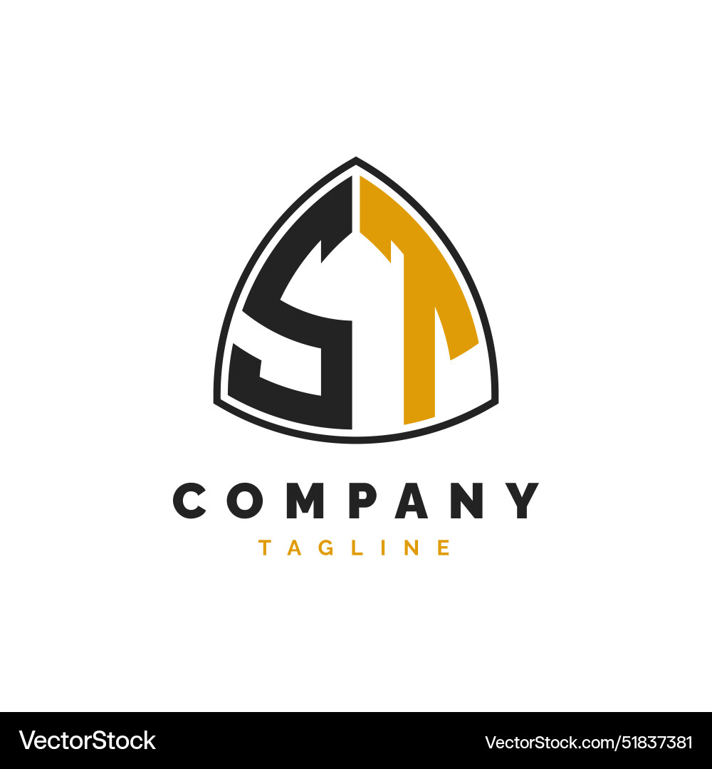 Initial letter st logo design alphabet Royalty Free Vector