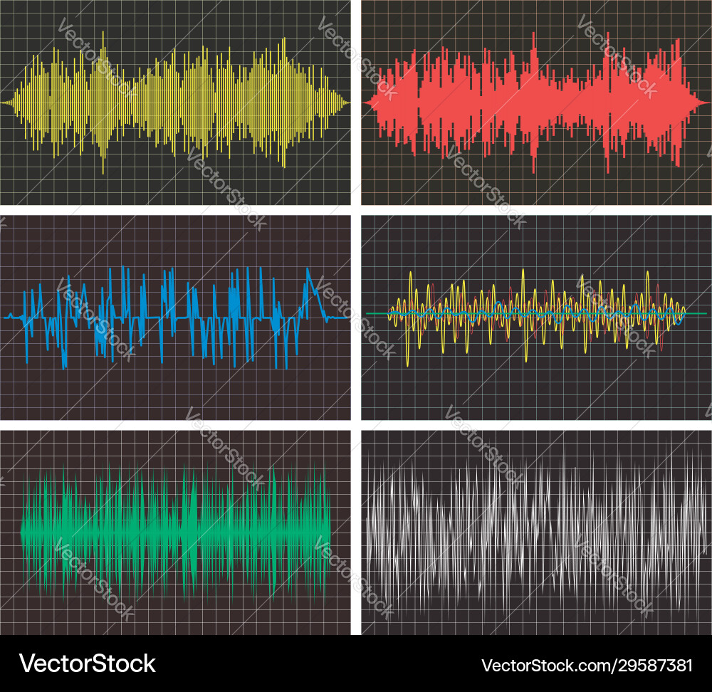 Music backgrounds audio sound waves pulse Vector Image