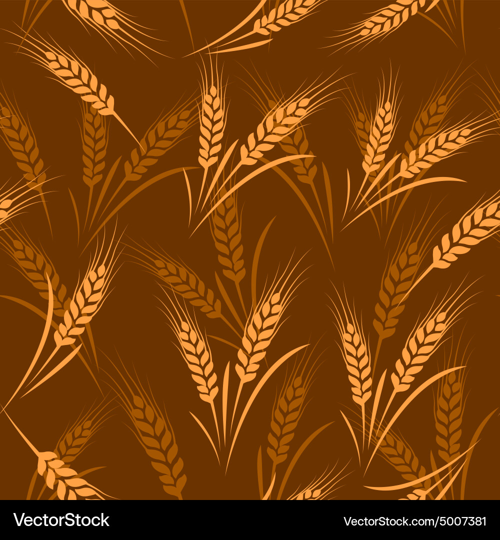 Wheat seamless Royalty Free Vector Image - VectorStock