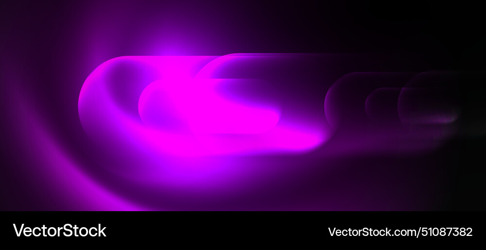 A violet light illuminates the darkness on black Vector Image